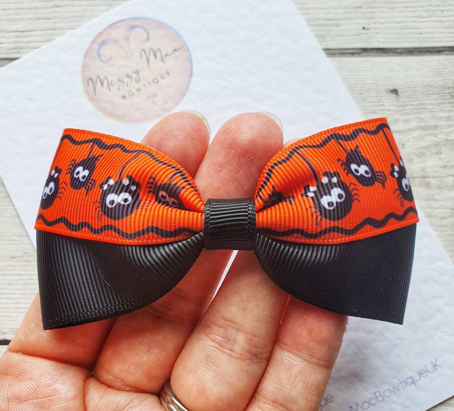 Halloween Hair Bow Pinch Bow Spider Hair Bow Spooky Hair - Etsy UK