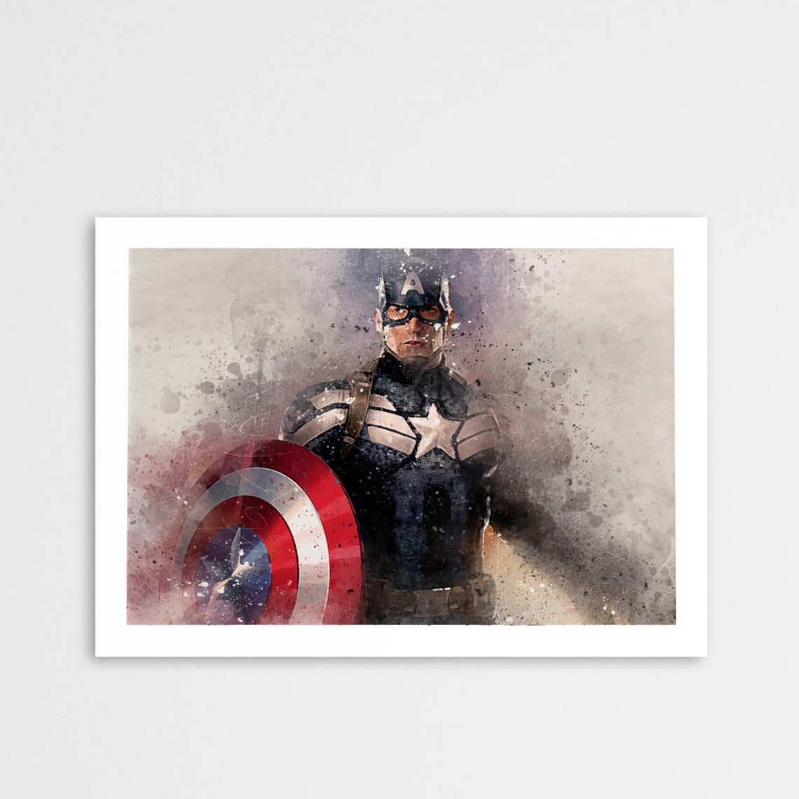 Captain America Wall Art Poster Frame and Canvas Option | Etsy