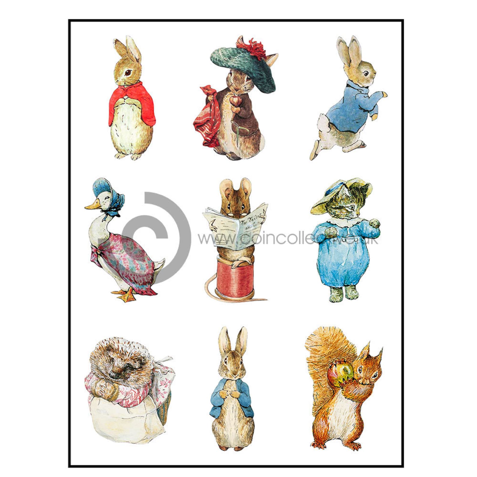 Peter Rabbit and Friends Vinyl Decals, Beatrix Potter Stickers - Etsy