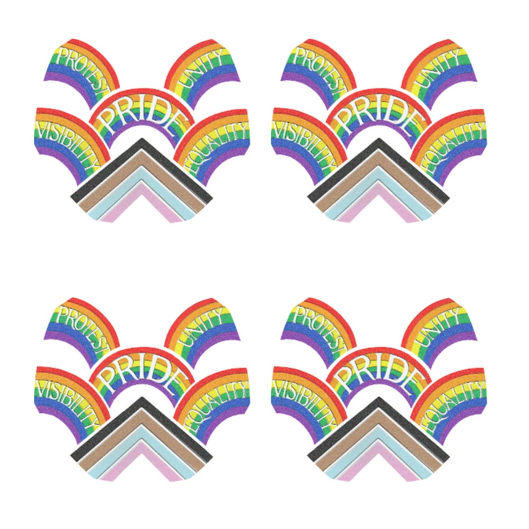 Pride 2022 50p Coin Coloured Decal Stickers Metallic Look - Etsy