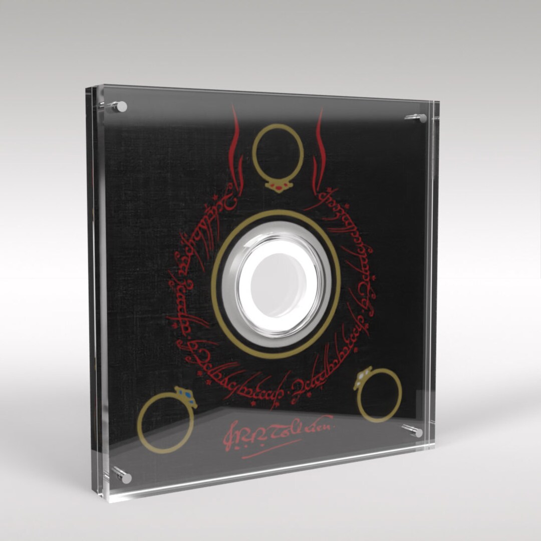 Lord of the Rings Book Style JRR Tolkien Coin Perspex Display Case ...
