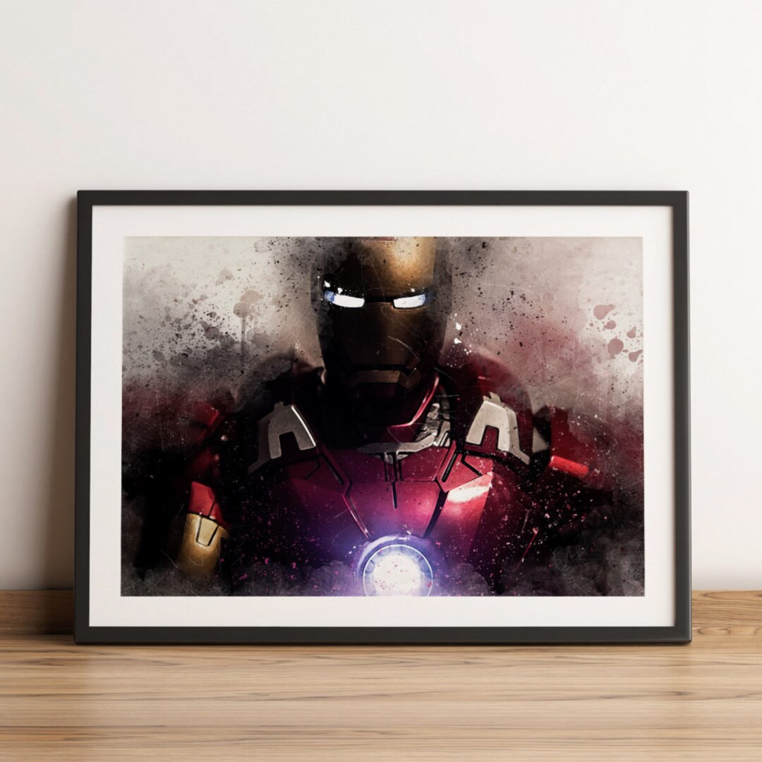 Iron Man Wall Art Poster - Frame and Canvas Option - Etsy