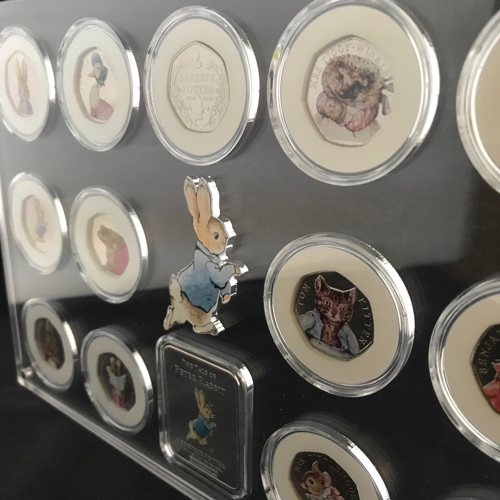 Peter Rabbit Ingot and Coin Display Beatrix Potter Collection | Etsy