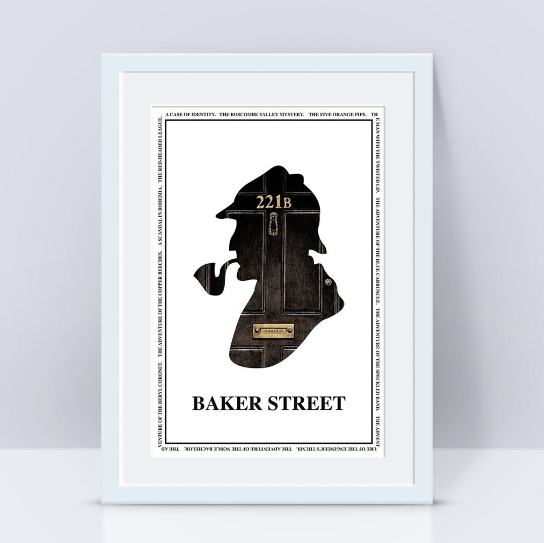 Sherlock 221b Wall Art Silhouette Print for A4 Frame - Etsy