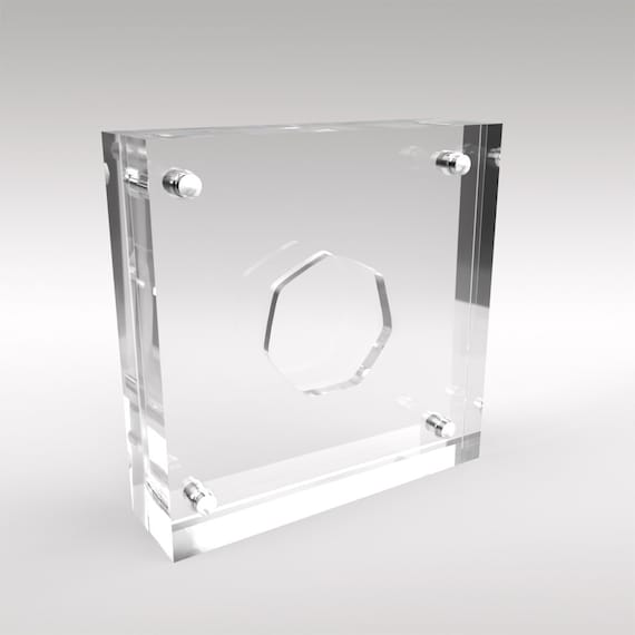 50p Perspex/acrylic Coin Display Case Silver Proof Style - Etsy