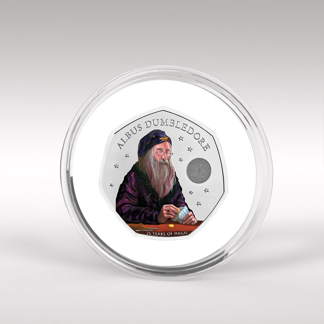 Albus Dumbledore Harry Potter 2023 Coloured Decal BU 50p Coin 3 - Etsy