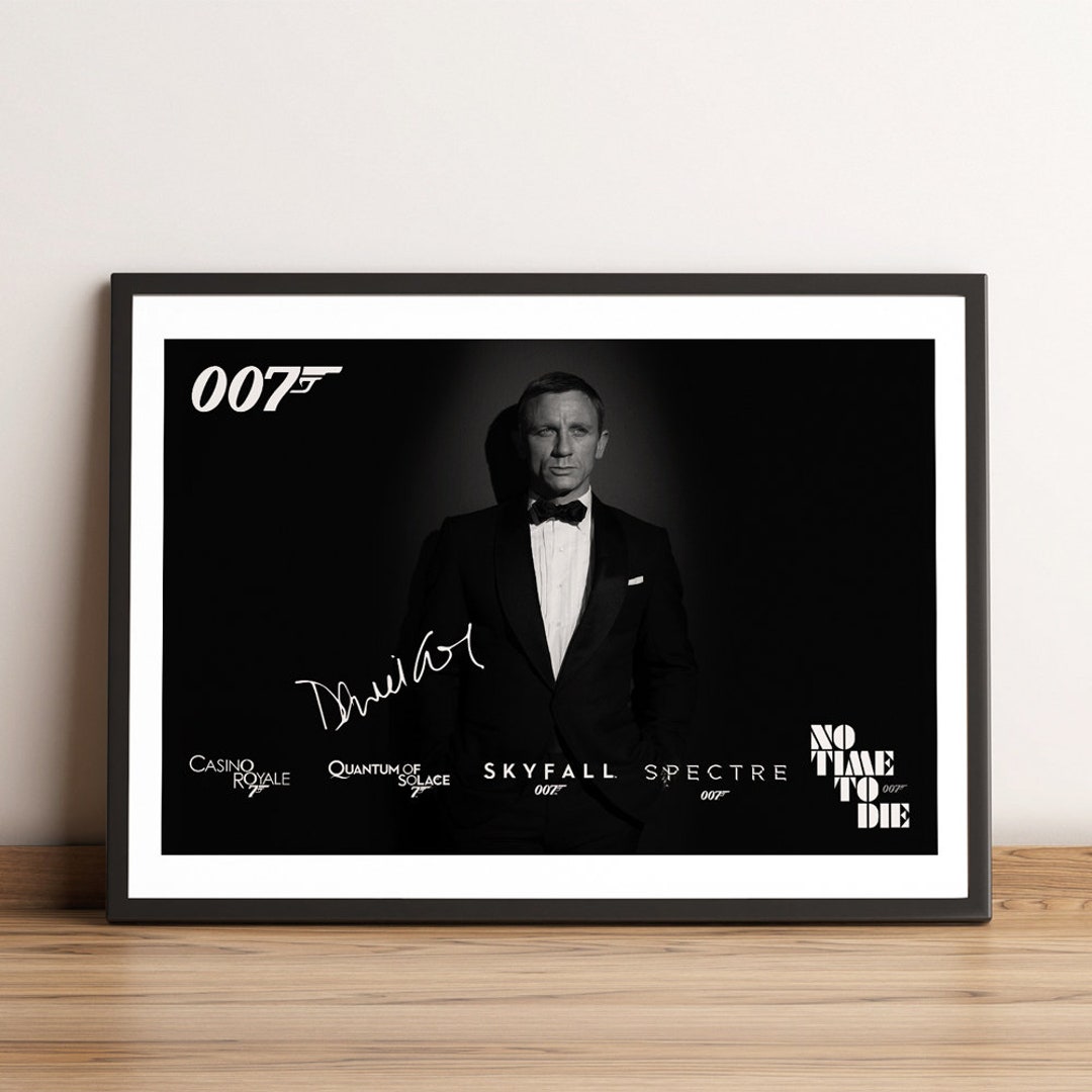 Daniel Craig James Bond Wall Art | Print Poster | Frame Option - Etsy
