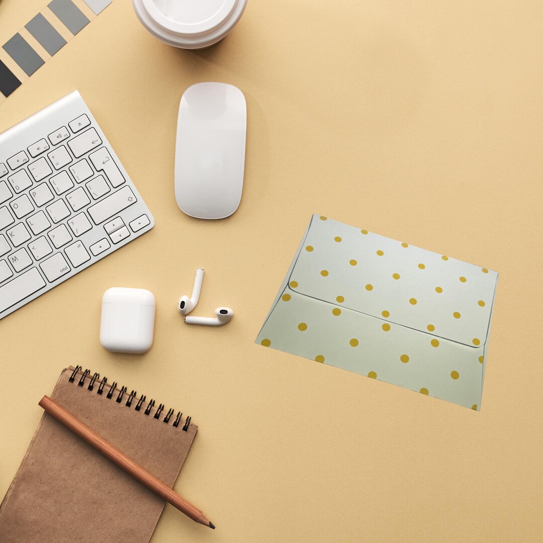 Easy DIY Printable Instant Digital Download Gold Polka Dot Envelope ...