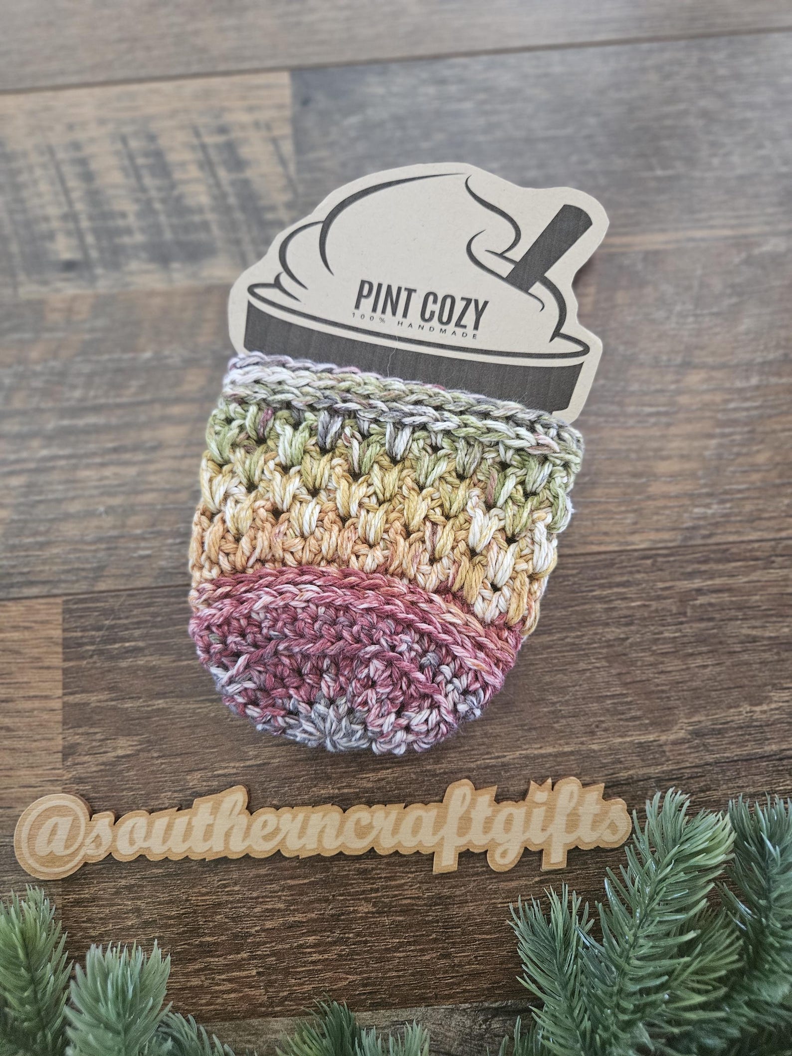 Handmade Crochet Pint Cozy: Cotton Ice Cream Sleeve - Etsy