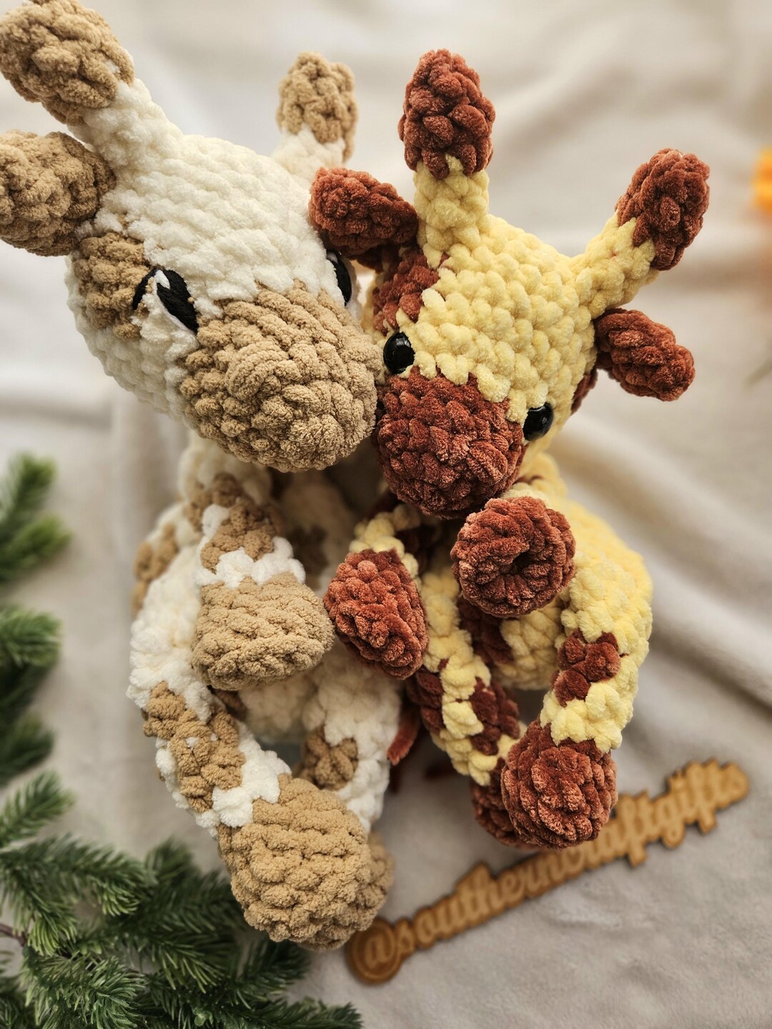 Giraffe Lovey Snuggler | Made to Order Plushie | Custom Colors | Small ...