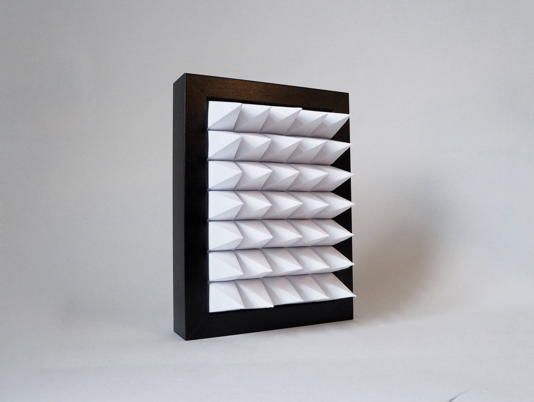 XS | Ridges Square | Papercraft | 3D Paper Poster | DIY | Template ...