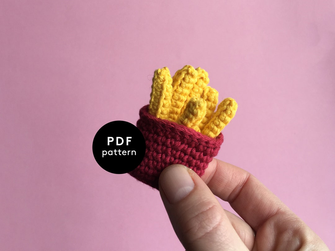 Mini French Fries | CROCHET PATTERN | Crochet Play Food | Chips ...