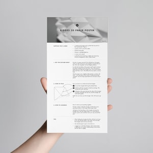 XL | Ridges | Papercraft | 3D Paper Poster | DIY | Template ...