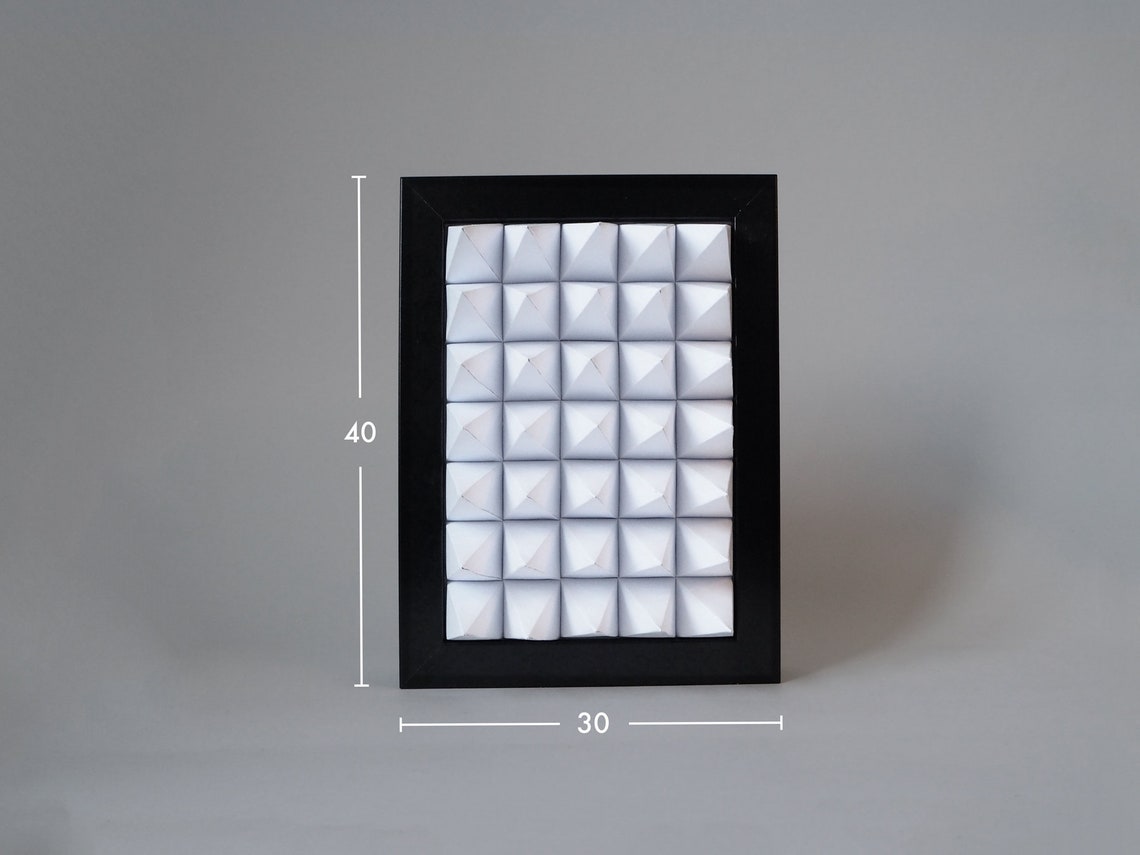 XS Ridges Square Papercraft 3D Paper Poster DIY - Etsy