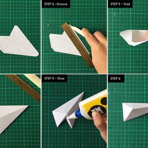 XL | Ridges | Papercraft | 3D Paper Poster | DIY | Template ...