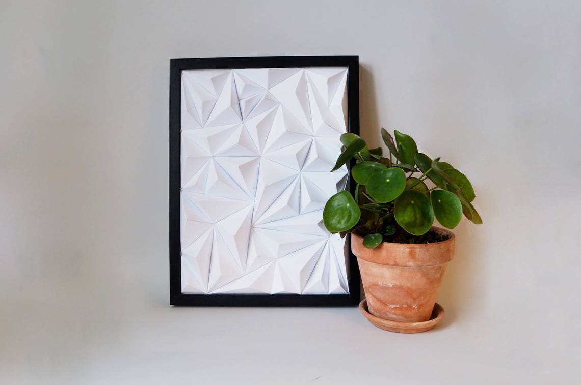 M Ridges Papercraft 3D Paper Poster DIY Template - Etsy Denmark