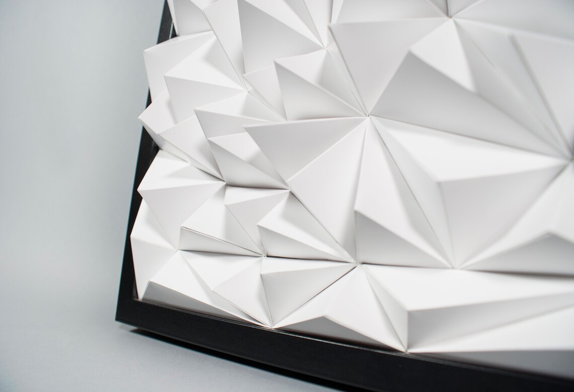 XL Ridges Papercraft 3D Paper Poster DIY Template | Etsy