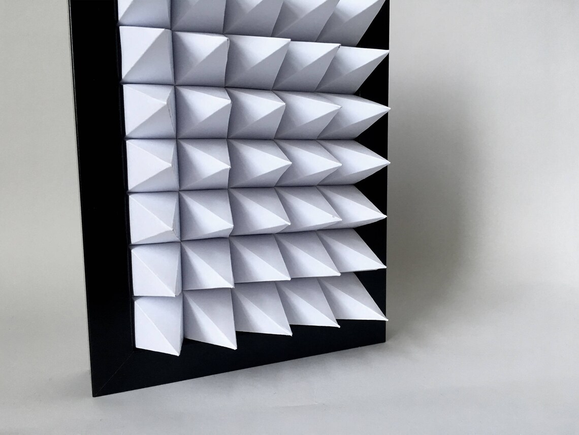 XS Ridges Square Papercraft 3D Paper Poster DIY - Etsy