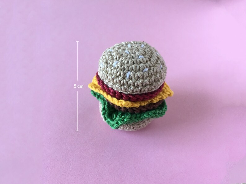 Mini Burger CROCHET PATTERN Amigurumi Play Food Pram - Etsy