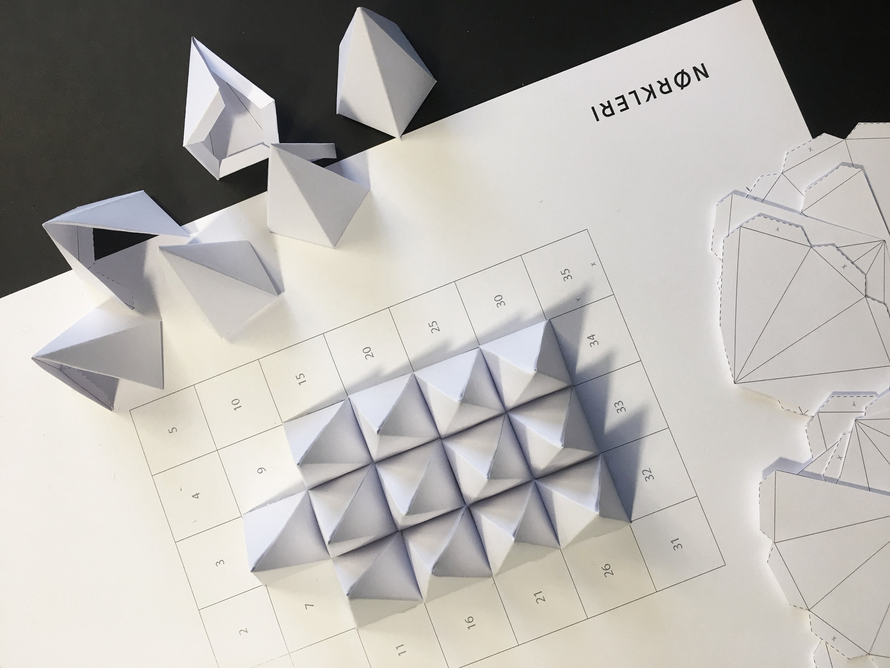 XS Ridges Square Papercraft 3D Paper Poster DIY | Etsy