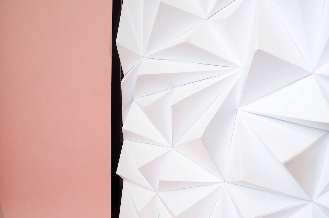 M Ridges Papercraft 3D Paper Poster DIY Template - Etsy Denmark