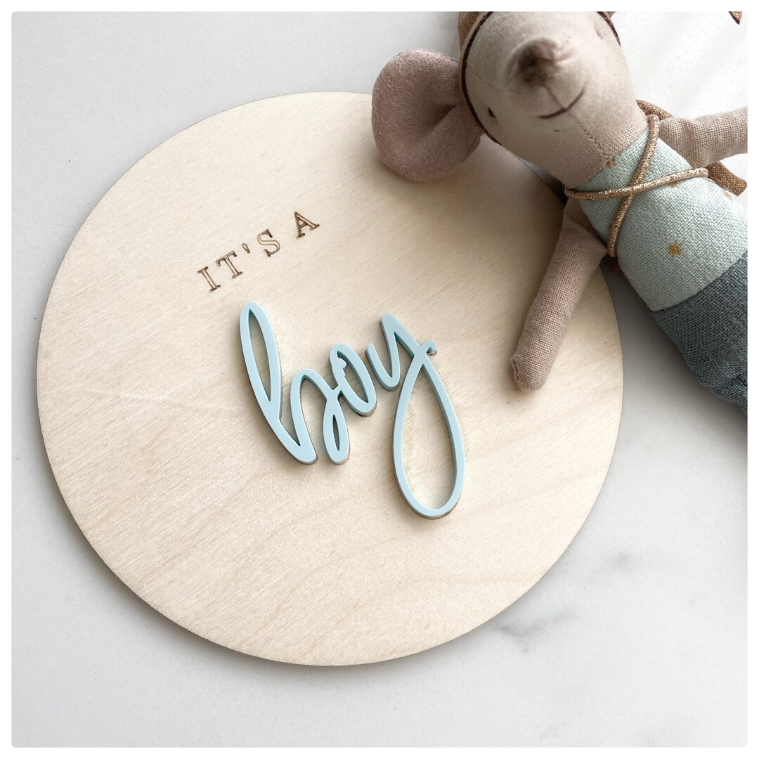 It’s a Boy / New Baby Plaque / Hello World Baby Disc/ Baby Shower Gift ...