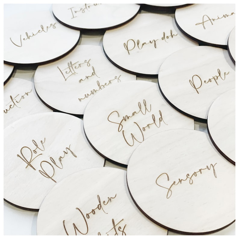Ikea Trofast Storage Labels/wooden Label Discs/nursery Storage/ Kids ...