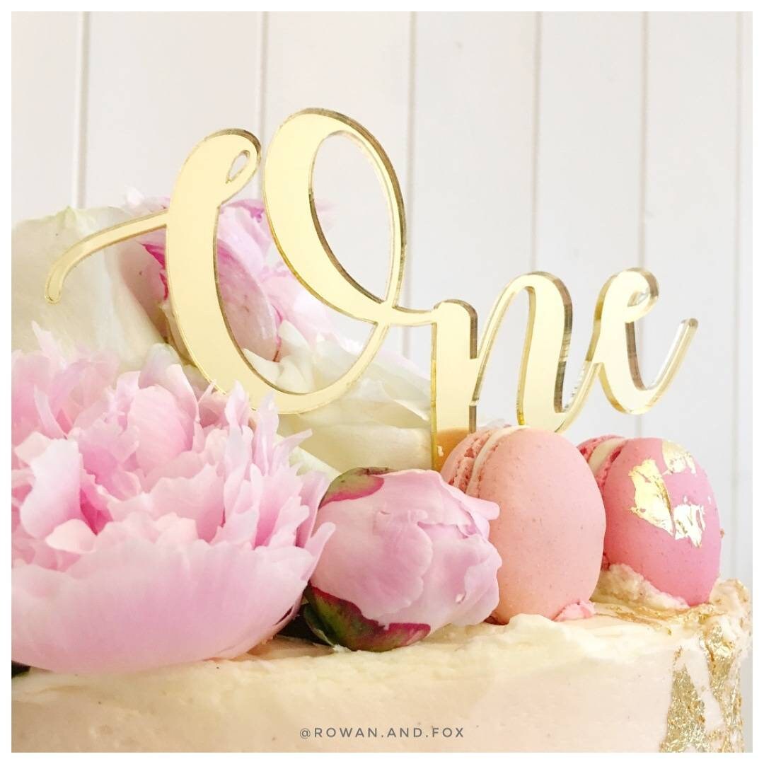 Gold cake topper/custom gold cake topper/numbered cake | Etsy