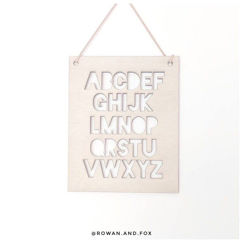 Alphabet Wooden Sign/nursery Decor/hygge/wooden Sign/ - Etsy