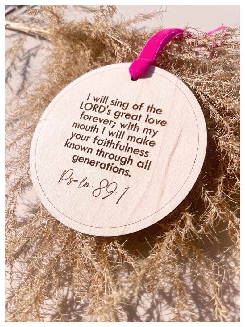 Wooden Bible Verse Disc – Psalm 89:1, Christian Wall Decor, Scripture ...