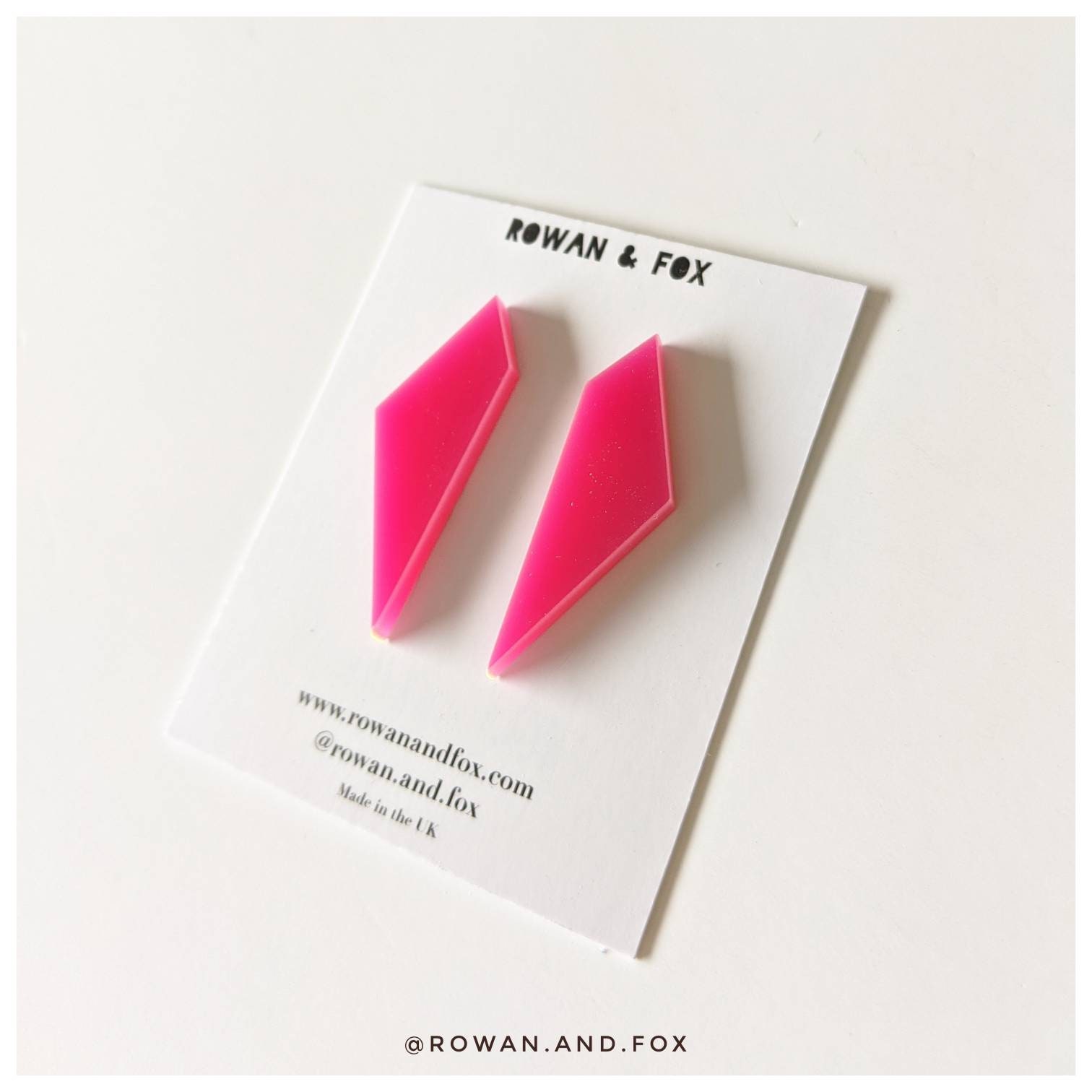 Hot Pink Shard Earrings/ Statement Earrings / Holiday Earrings | Etsy UK