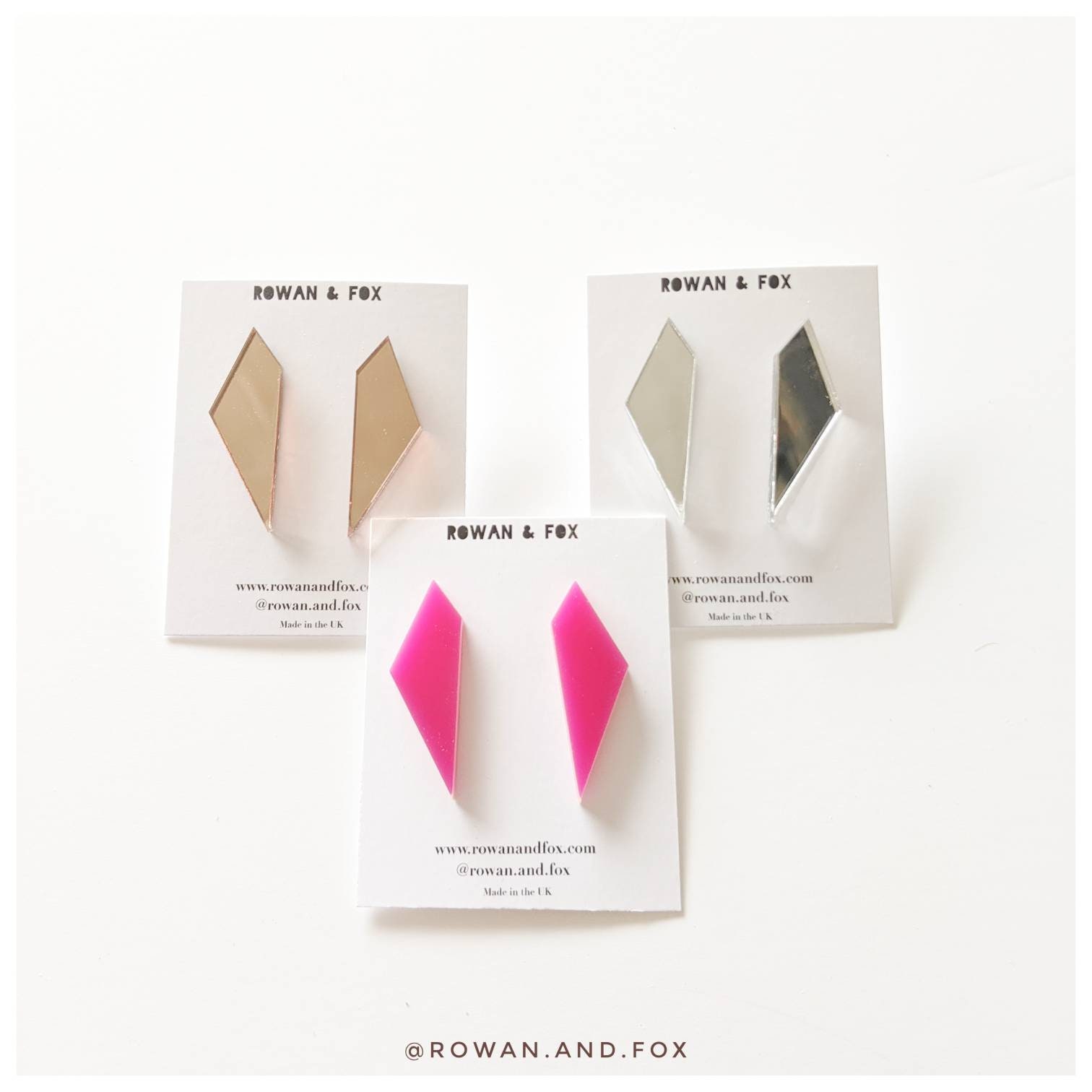 Hot Pink Shard Earrings/ Statement Earrings / Holiday Earrings | Etsy UK