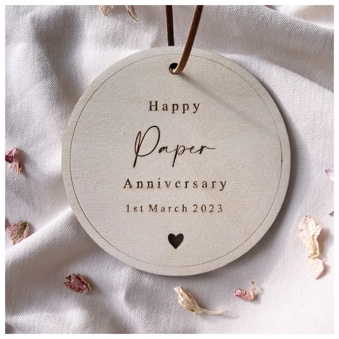 Happy Paper Anniversary, Anniversary Gift, First Anniversary, Wedding ...