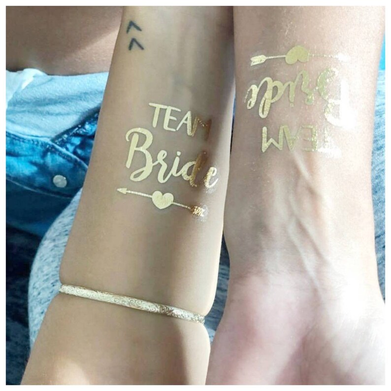Pack of 10 Team bride temporary tattoo / hen party tattoo pack | Etsy