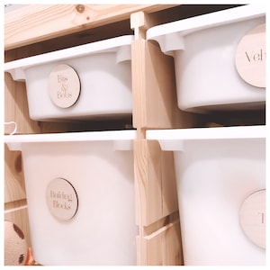 Ikea Trofast Storage Labels/wooden Label Discs/nursery Storage/ Kids ...