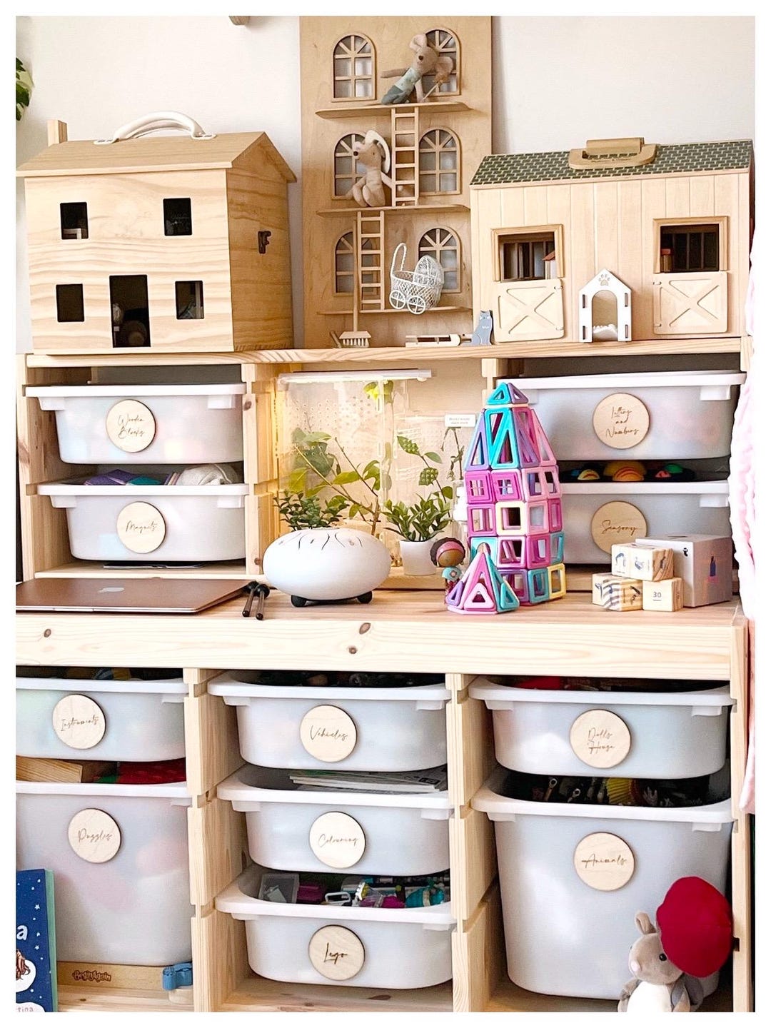 Ikea Trofast Storage Labels/wooden Label Discs/nursery Storage/ Kids ...