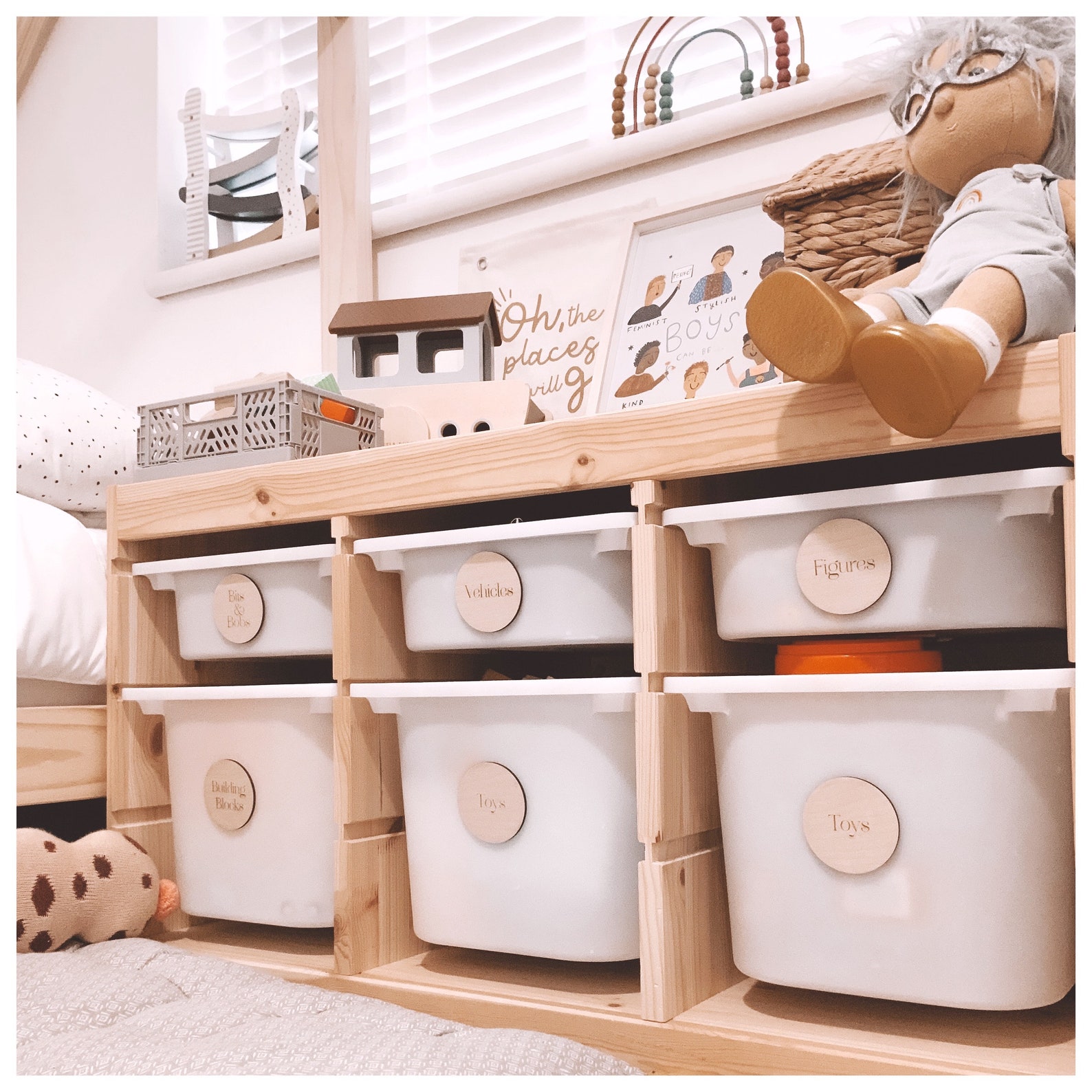Ikea Trofast Storage Labels/wooden Label Discs/nursery Storage/ Kids ...