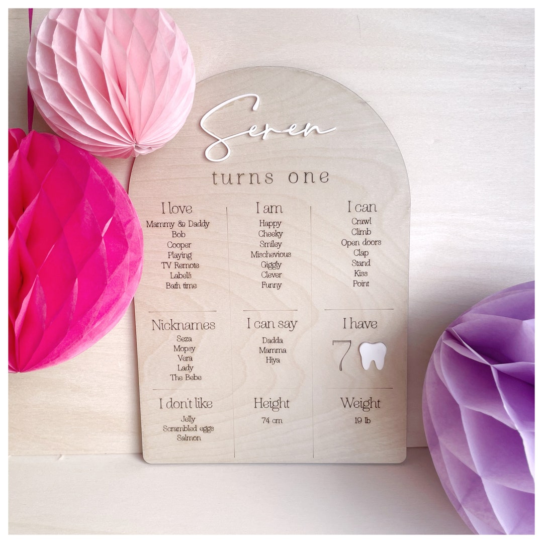 Birthday Memory Board, Arched Birthday Board, Birthday Memory Board ...