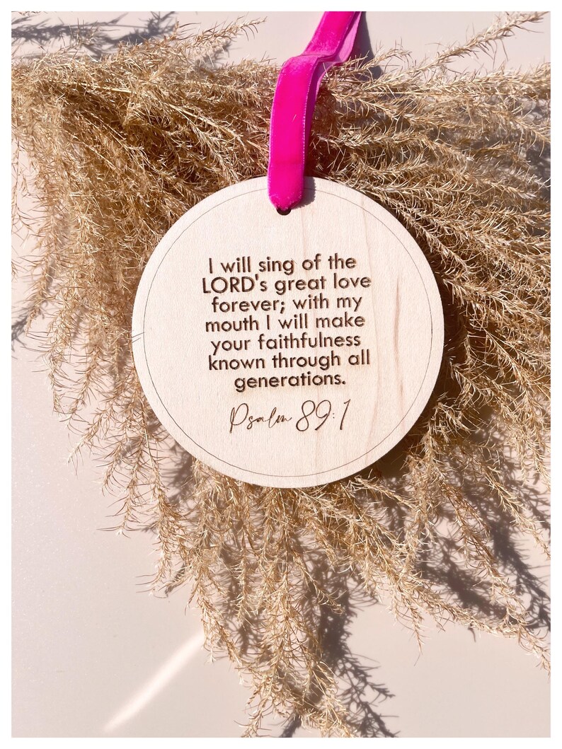 Wooden Bible Verse Disc – Psalm 89:1, Christian Wall Decor, Scripture ...