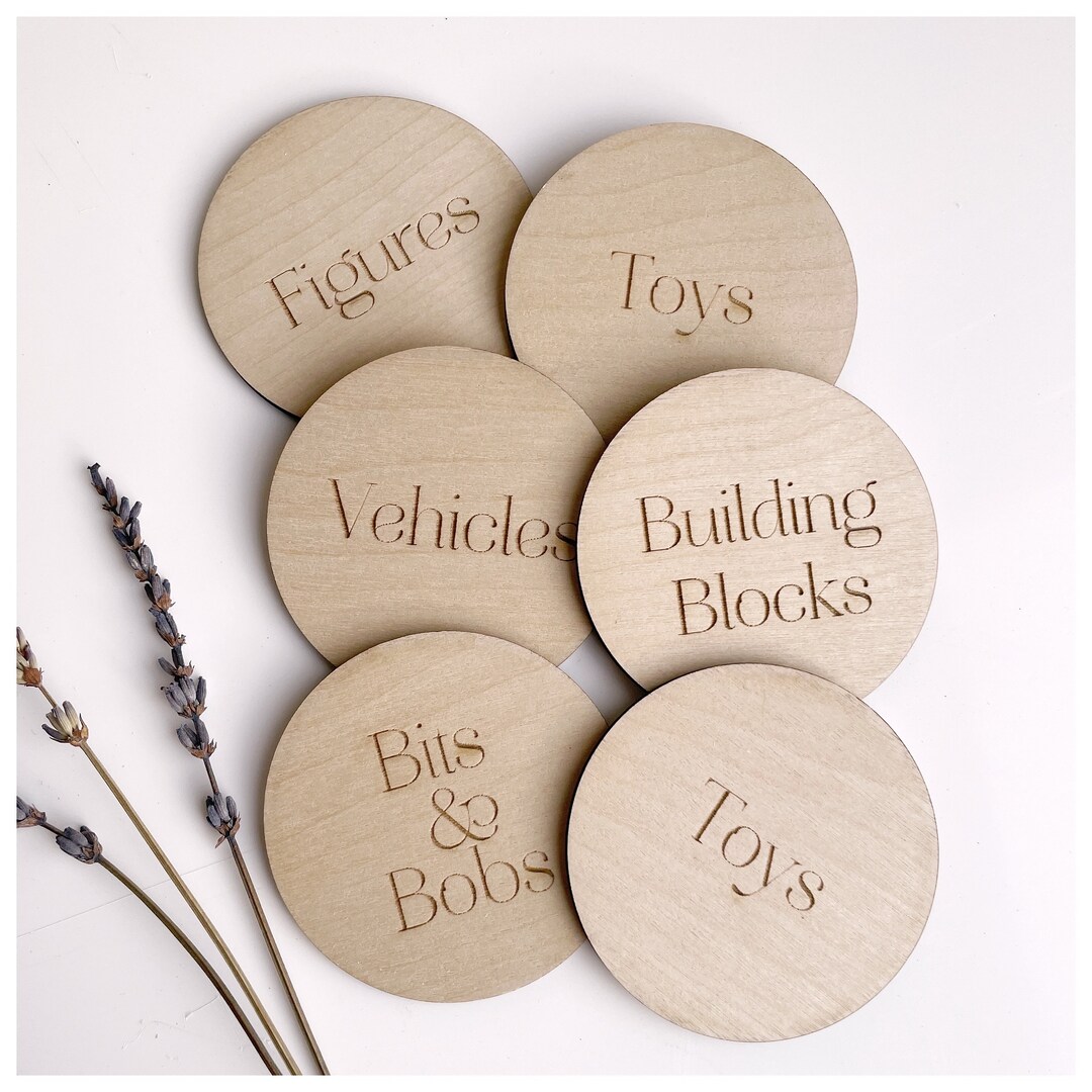 Ikea Trofast Storage Labels/wooden Label Discs/nursery Storage/ Kids ...