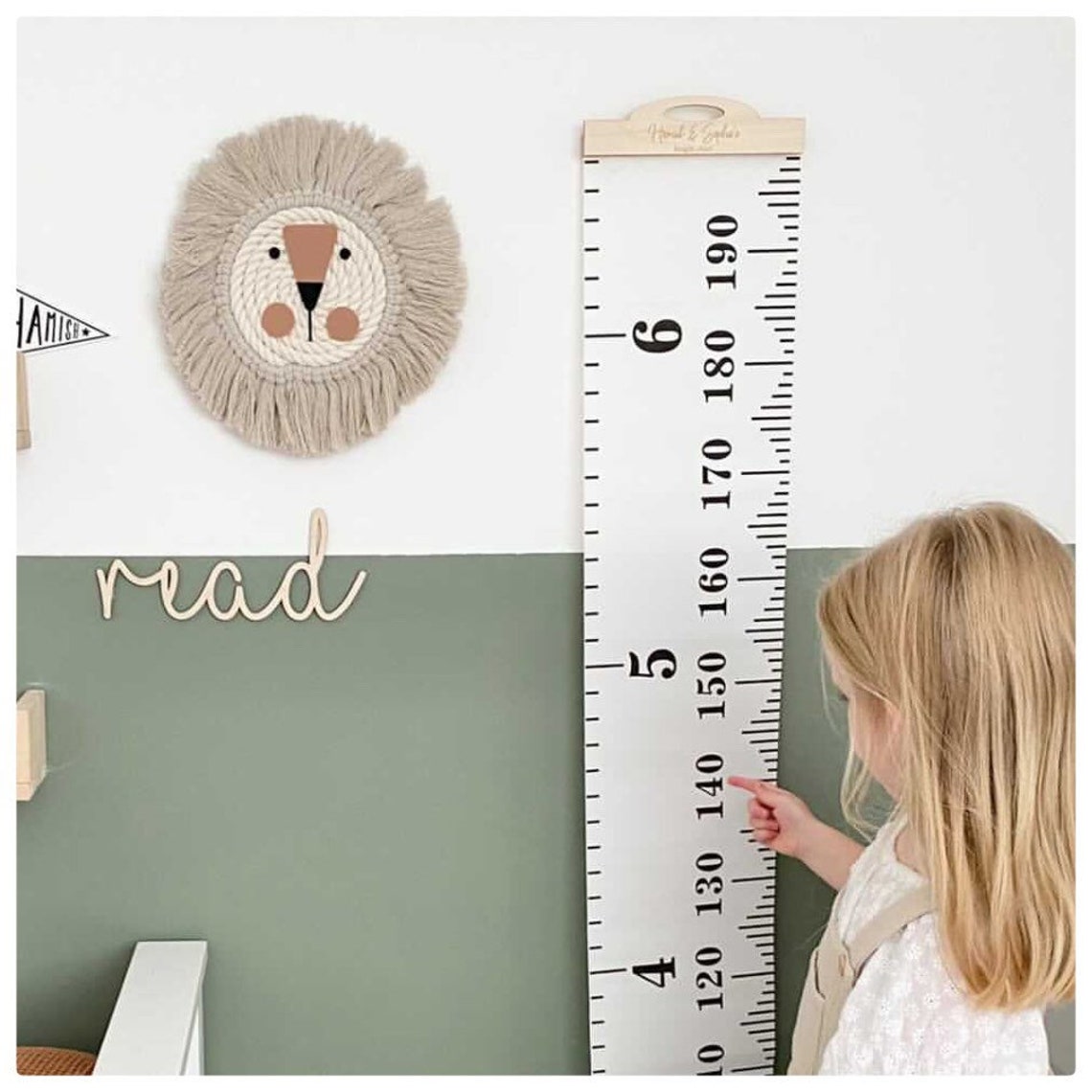 Height chart / measuring chart / childrens height ruler / | Etsy