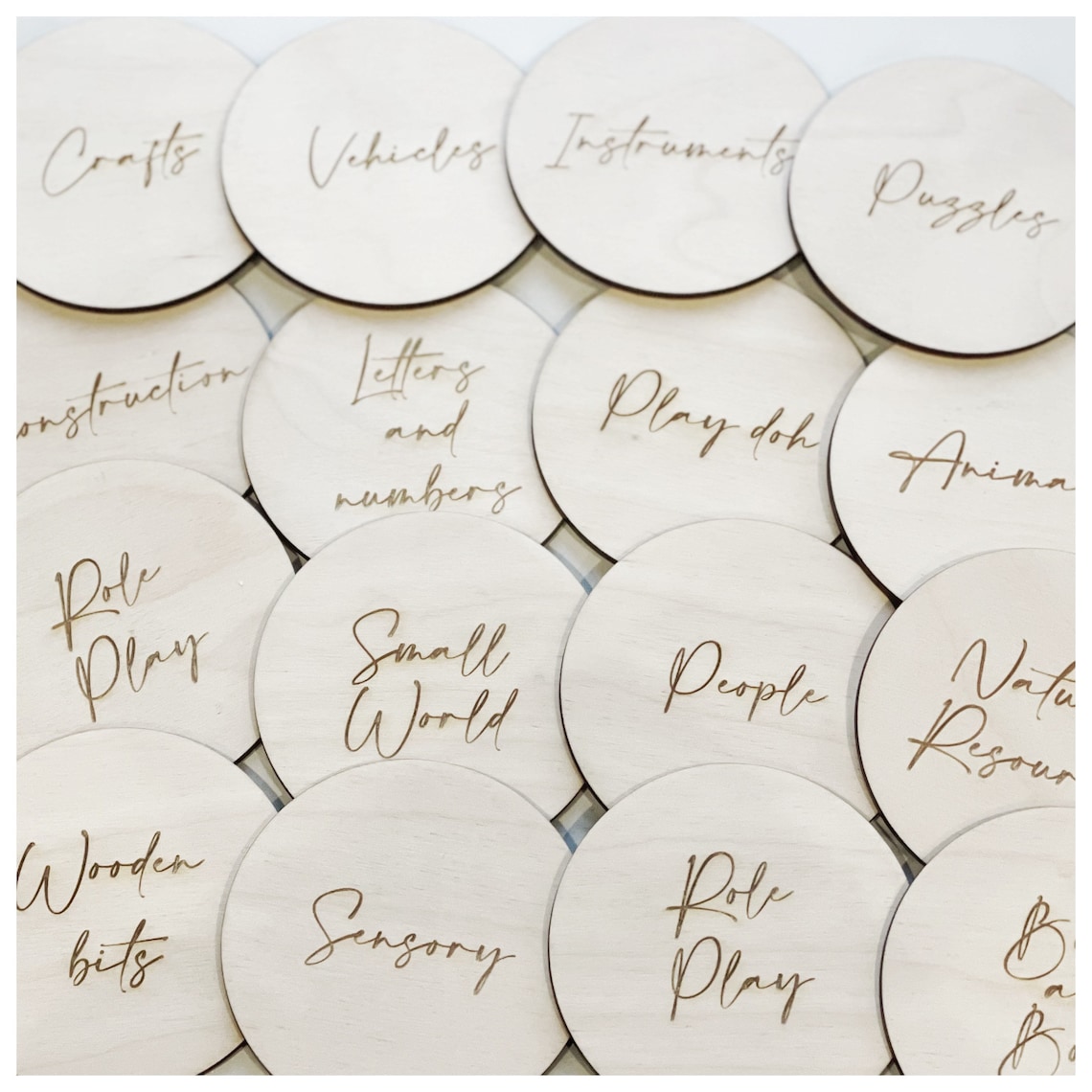 Ikea Trofast Storage Labels/wooden Label Discs/nursery Storage/ Kids ...