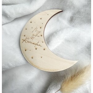Modern Ramadan Sign, My First Ramadan Sign, Celestial Eid Plaque, Baby ...