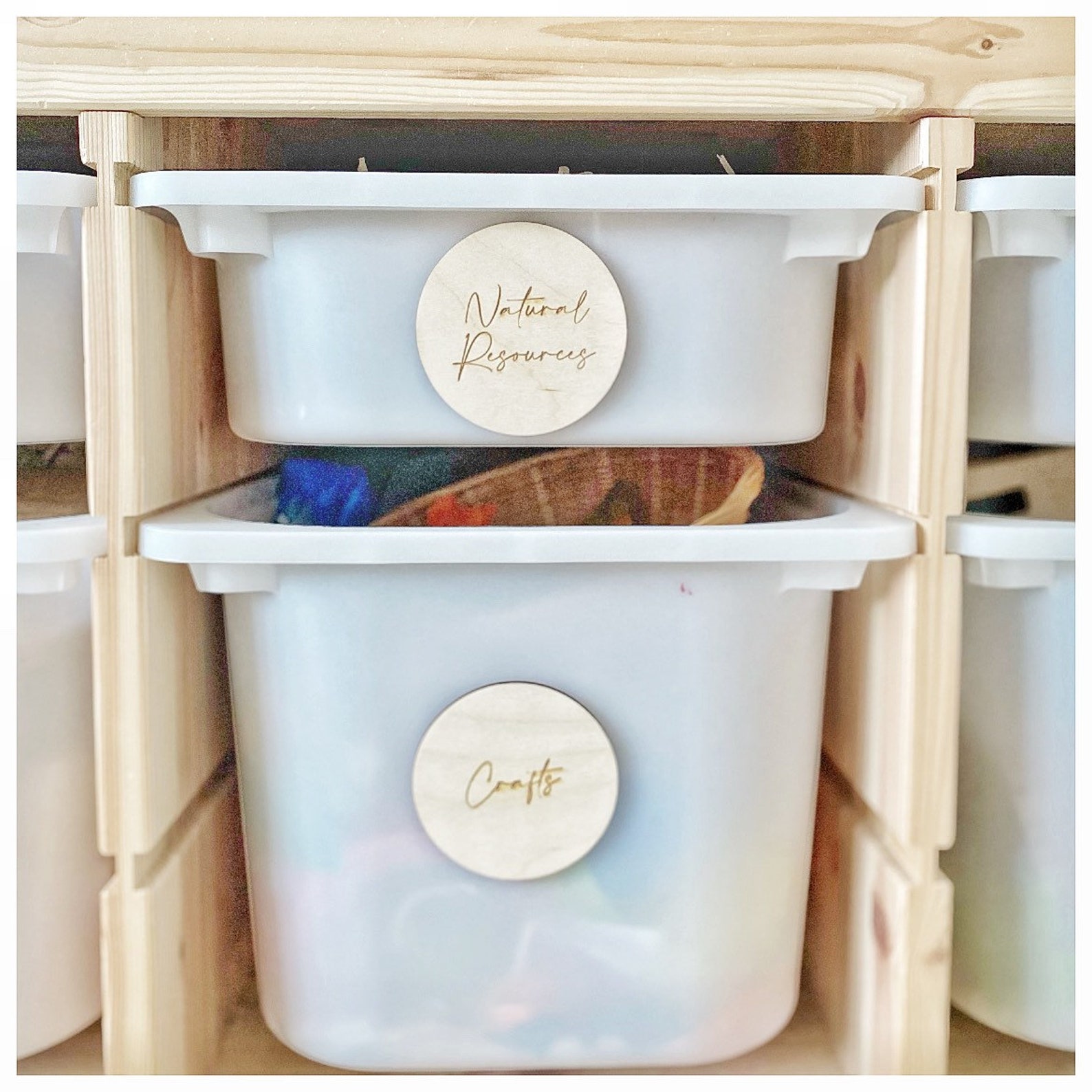 Ikea Trofast Storage Labels/wooden Label Discs/nursery - Etsy UK