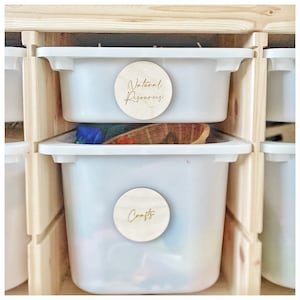 Ikea Trofast Storage Labels/wooden Label Discs/nursery Storage/ Kids ...