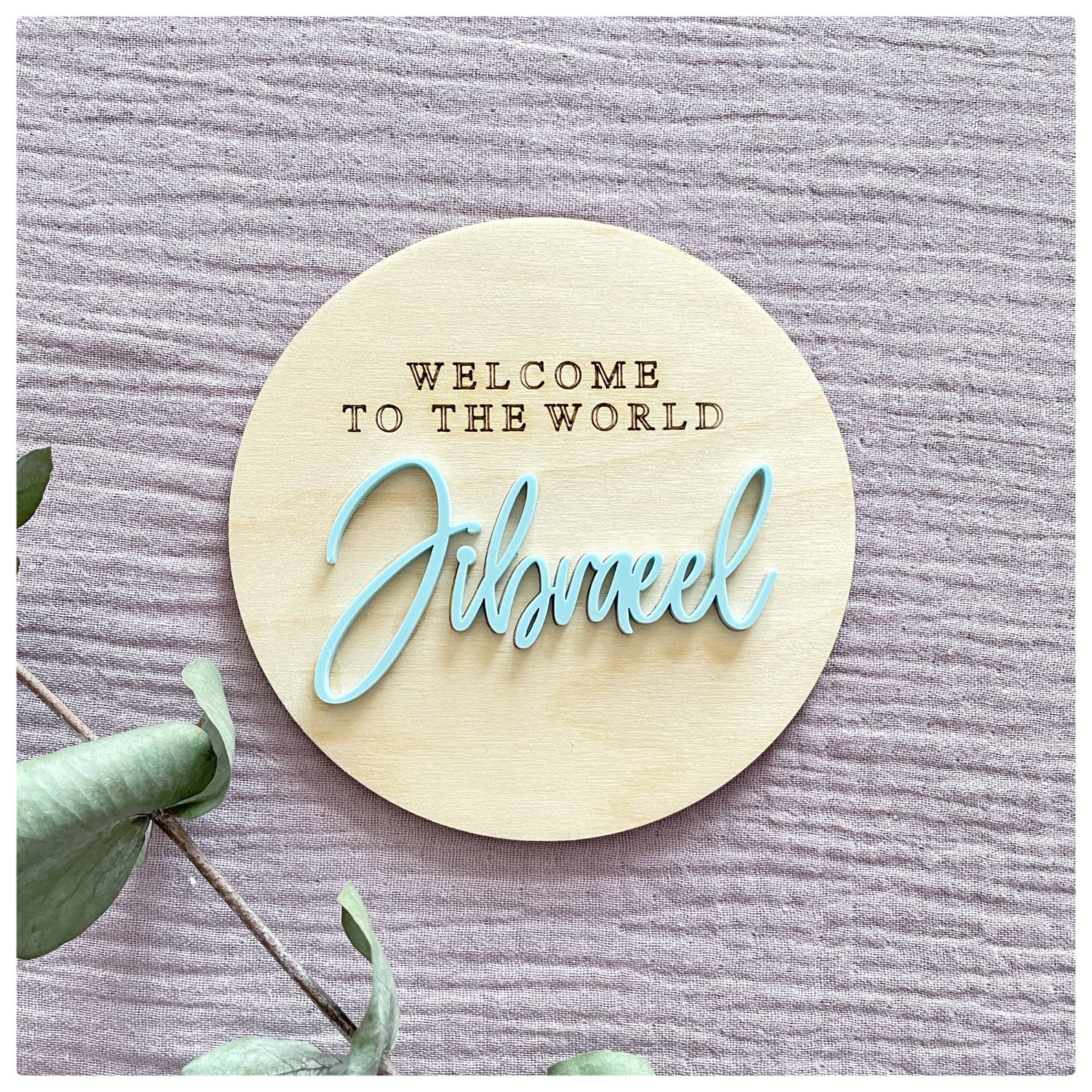 Welcome to the World Plaque / Baby Plaque/welcome to the World Disc ...