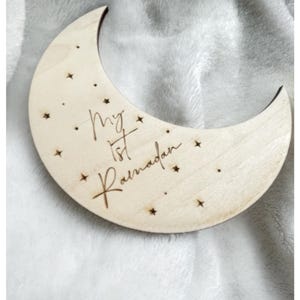 Modern Ramadan Sign, My First Ramadan Sign, Celestial Eid Plaque, Baby ...