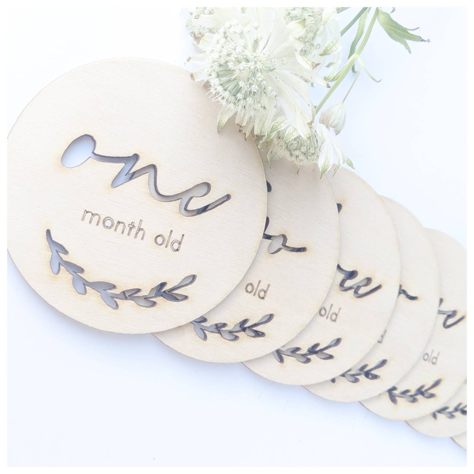 Wood Baby Milestone Discs / Baby Milestone / Wooden Discs / | Etsy UK