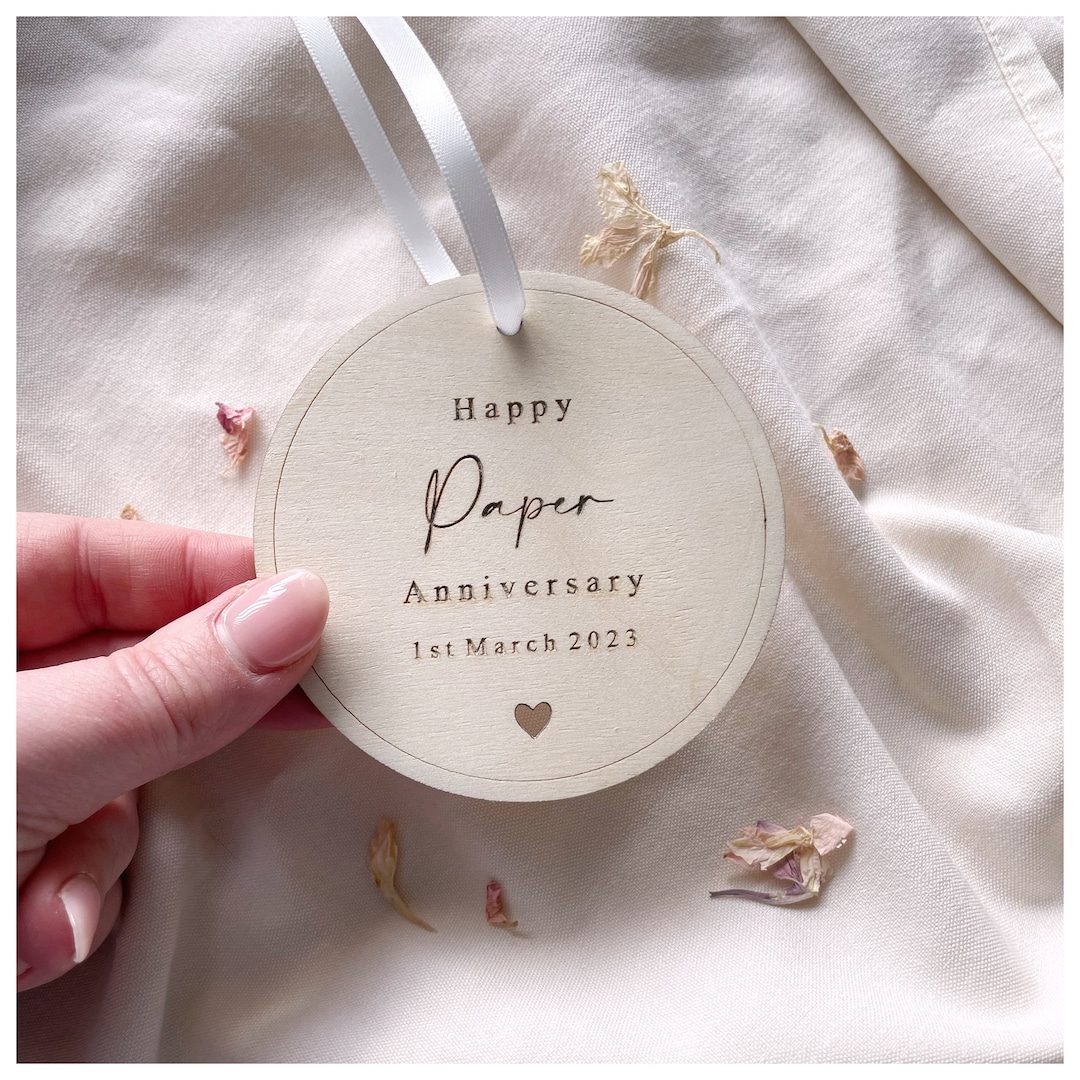 Happy Paper Anniversary, Anniversary Gift, First Anniversary, Wedding ...