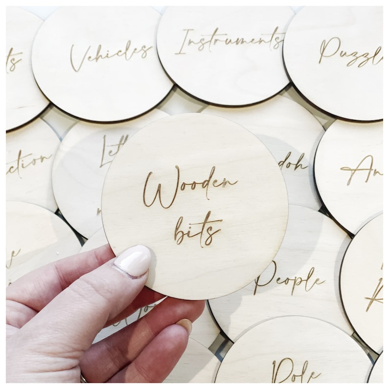 Ikea Trofast Storage Labels/wooden Label Discs/nursery Storage/ Kids ...